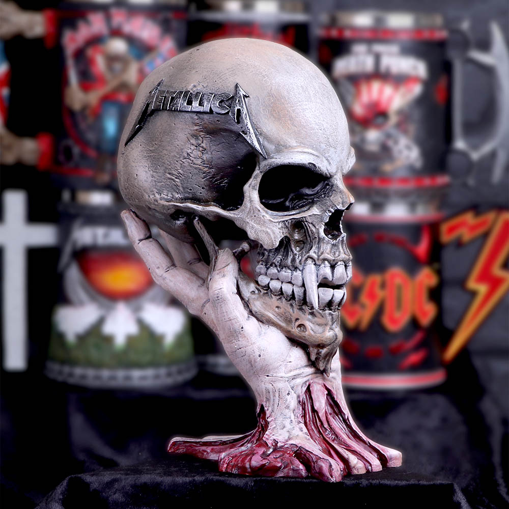 Metallica Sad but True Pushead Skull Figurine Ornament by Metallica ...