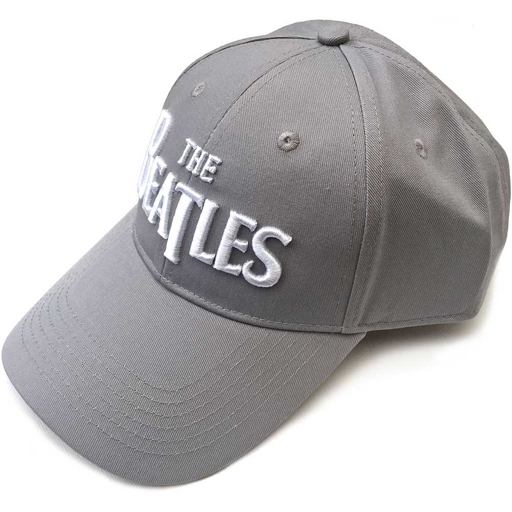 The Beatles Unisex Baseball Cap: White Drop T Logo (Grey) by The ...