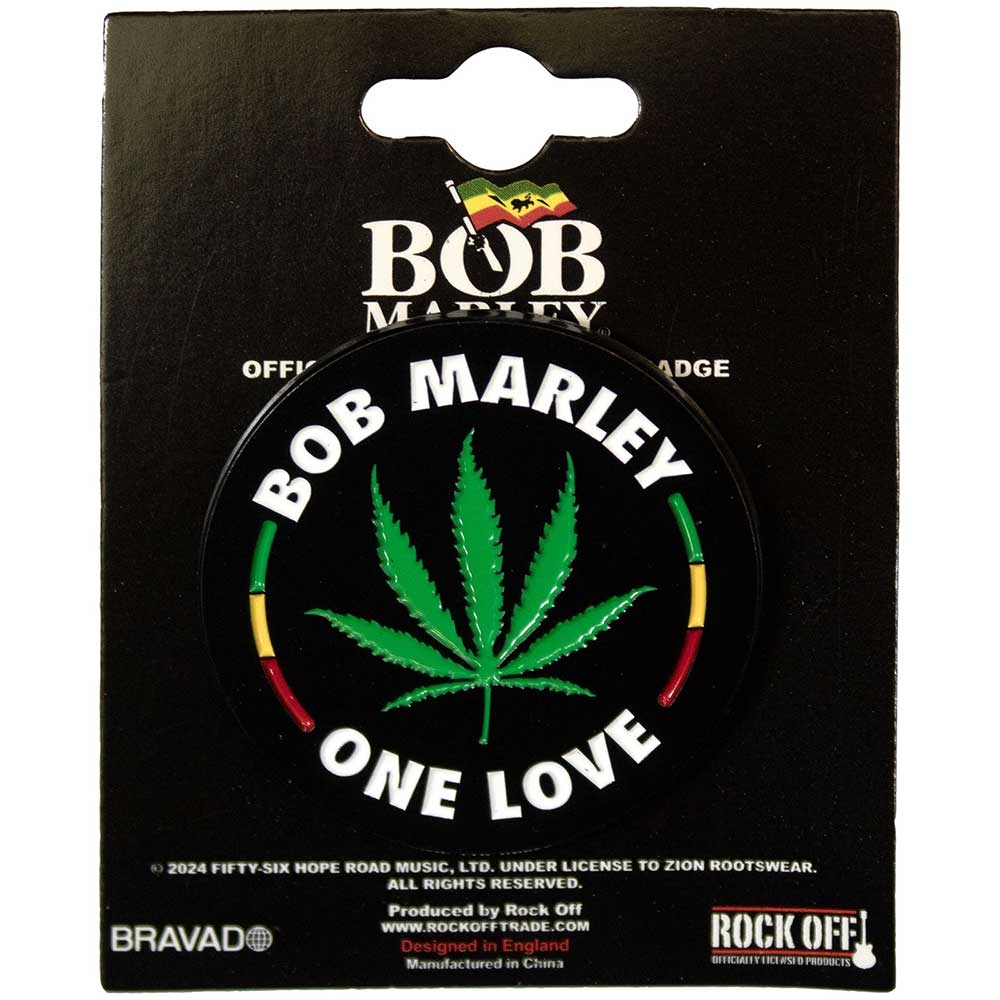 Bob Marley Pin Badge: Leaf by Bob Marley (BMAPIN06)
