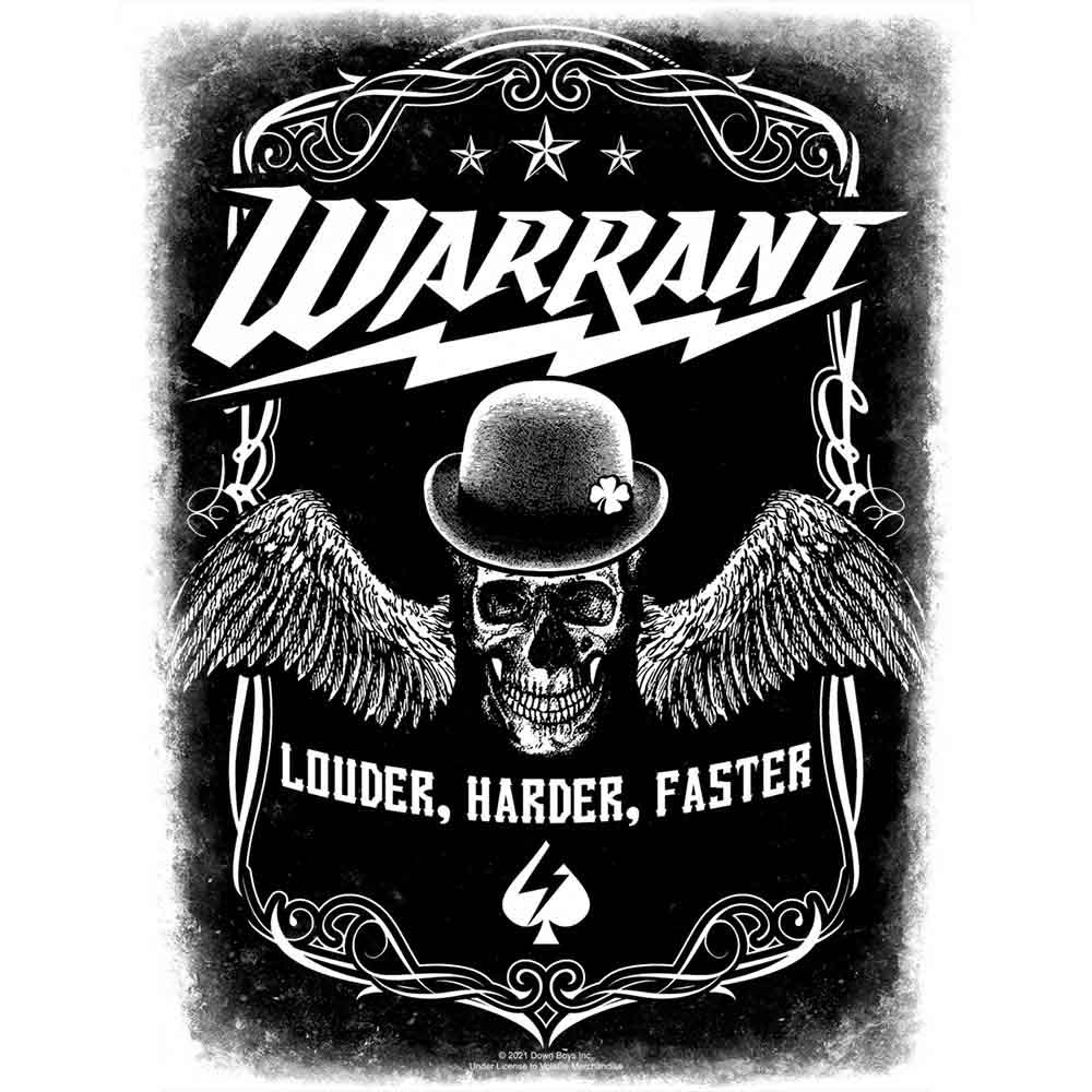 Warrant Back Patch: Louder Harder Faster by Warrant (BP1194)
