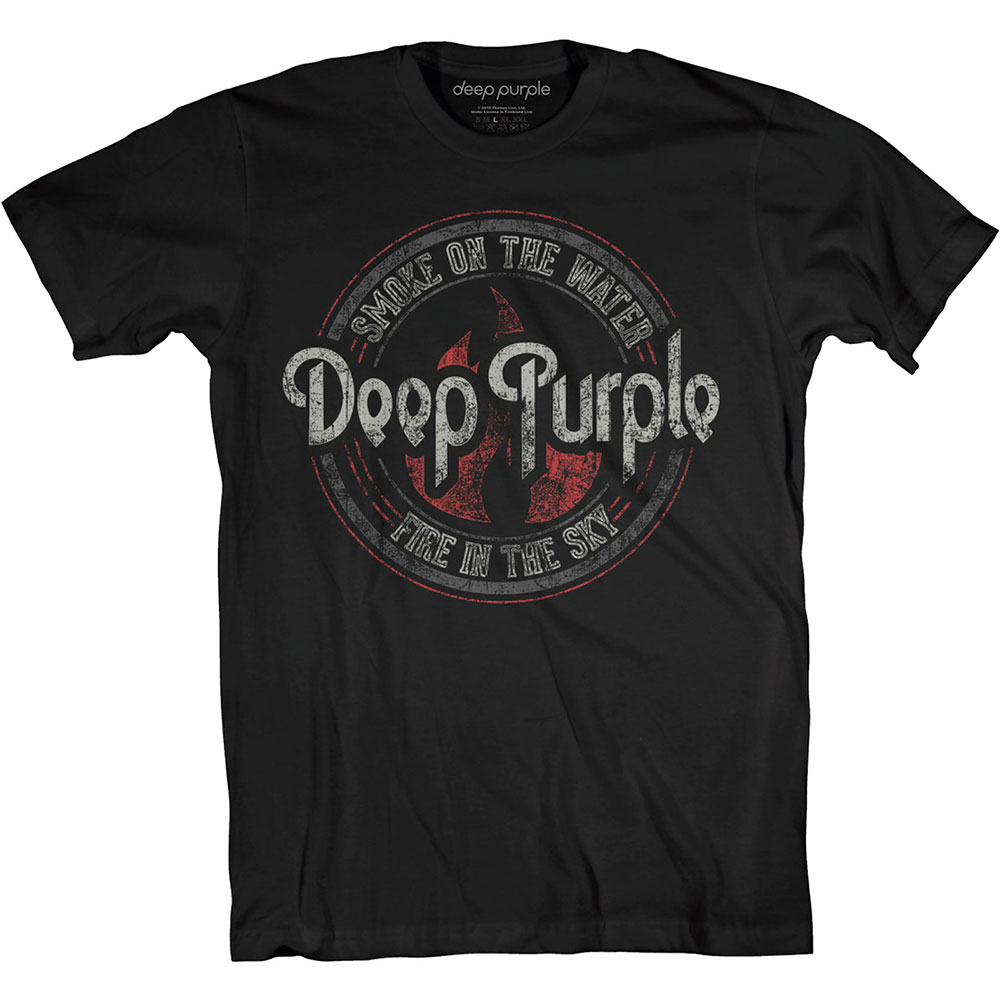 Deep Purple Unisex T-Shirt: Smoke Circle by Deep Purple
