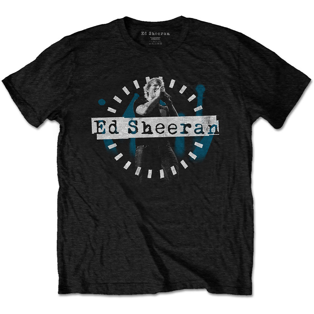 Ed Sheeran Unisex T-Shirt: Dashed Stage Photo by Ed Sheeran