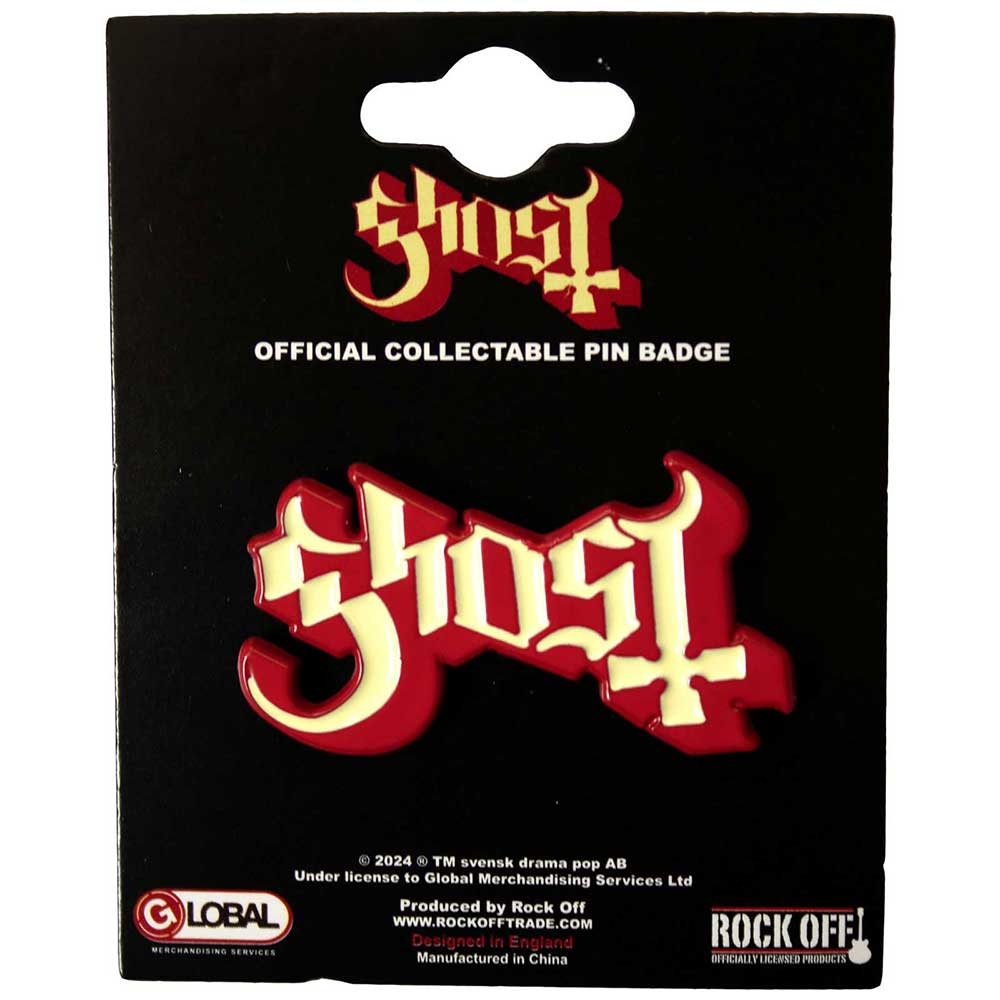 Ghost Pin Badge: Logo Red Shadow by Ghost (GHOPIN03)