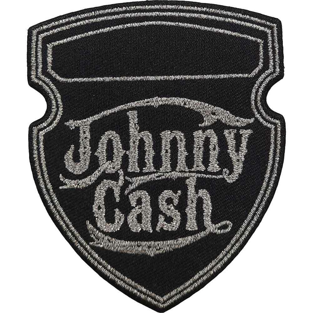Johnny Cash Standard Woven Patch: Metallic Shield by Johnny Cash (JCPAT08)
