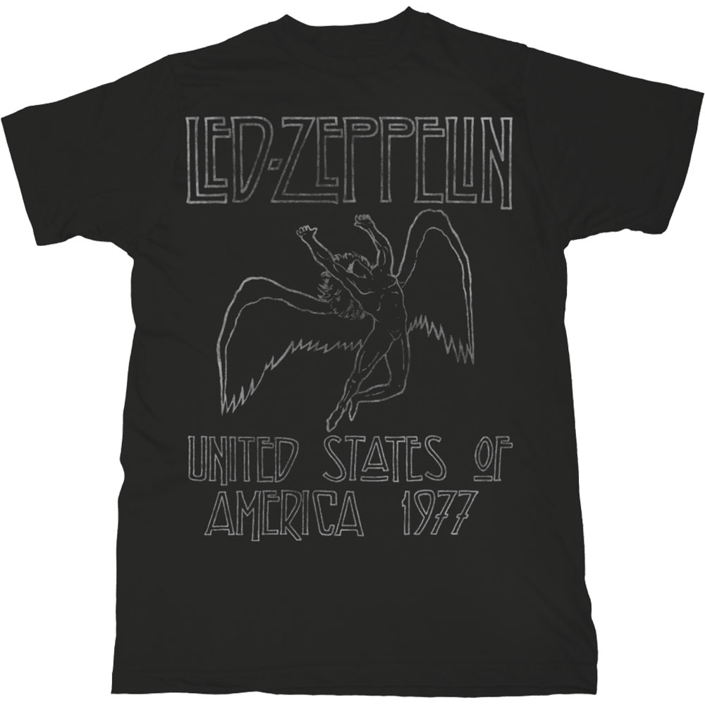 Led Zeppelin Unisex T-Shirt: USA '77. by Led Zeppelin