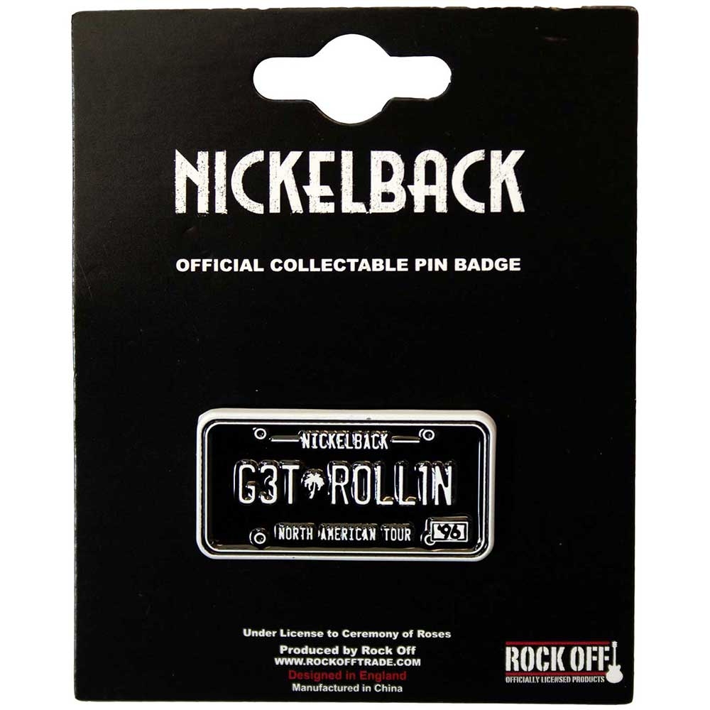Nickelback Pin Badge: License Plate by Nickelback (NKBPIN04)