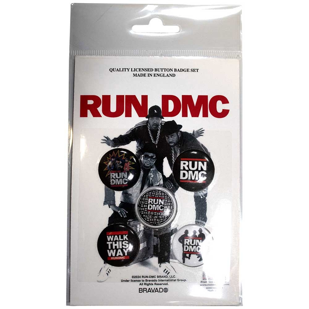 Run DMC Button Badge Pack: Walk This Way by Run DMC (RDMCBBSET01)