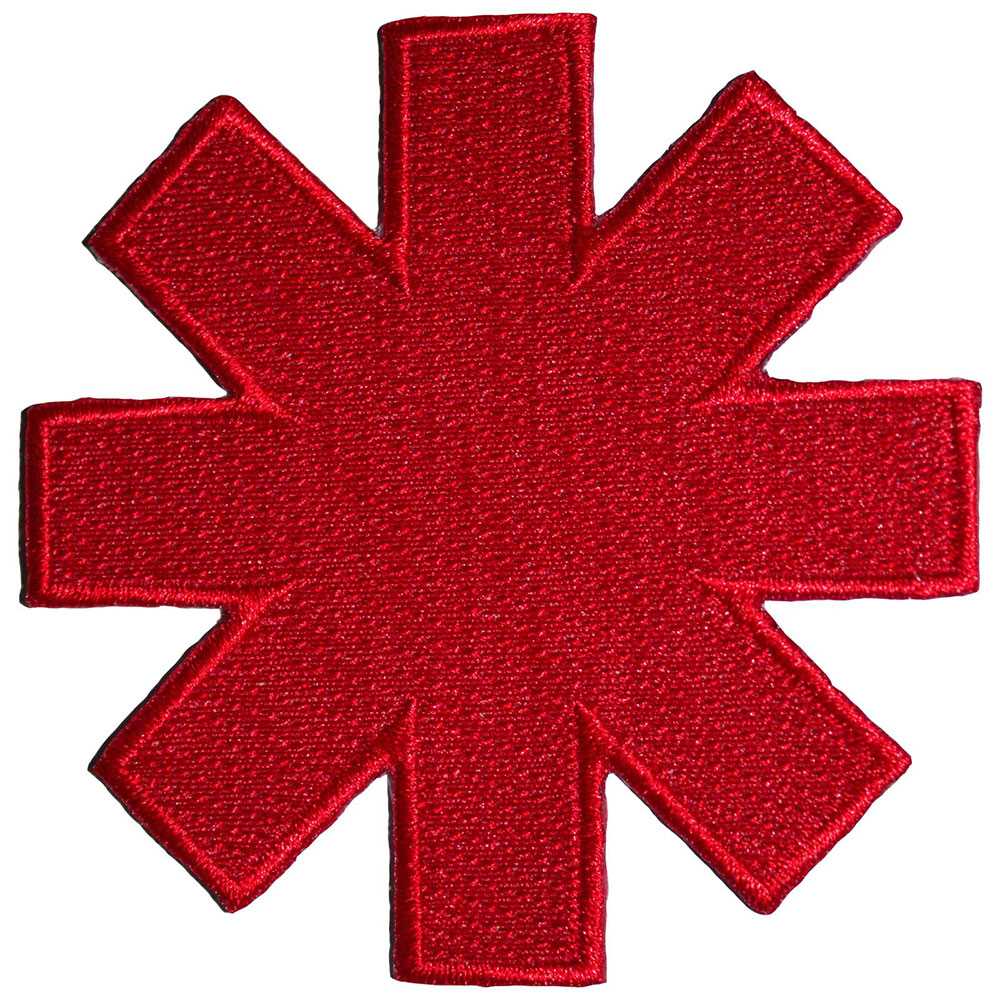 Red Hot Chili Peppers Standard Patch: Asterisk Cut-Out Red Border by ...
