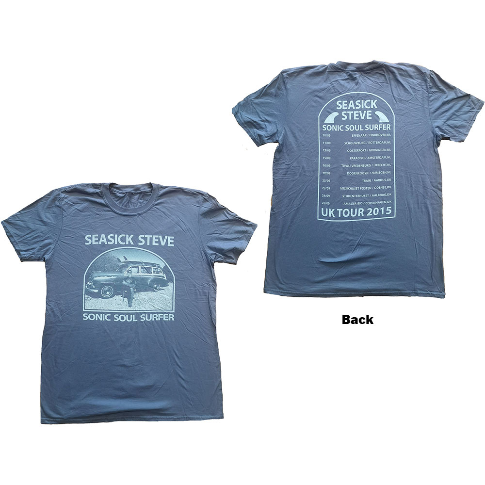 Seasick Steve Unisex T-Shirt: Sonic Soul Surfer (Back Print) by Seasick ...