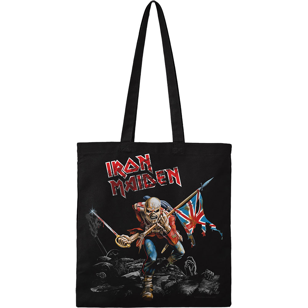 Iron Maiden Cotton Tote Bag: Trooper - Officially Licensed Band Merch ...