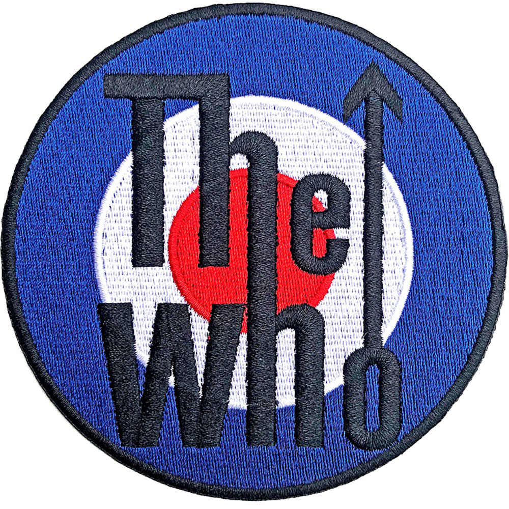 The Who Standard Patch: Target Logo Bordered by The Who (WHOPAT08)
