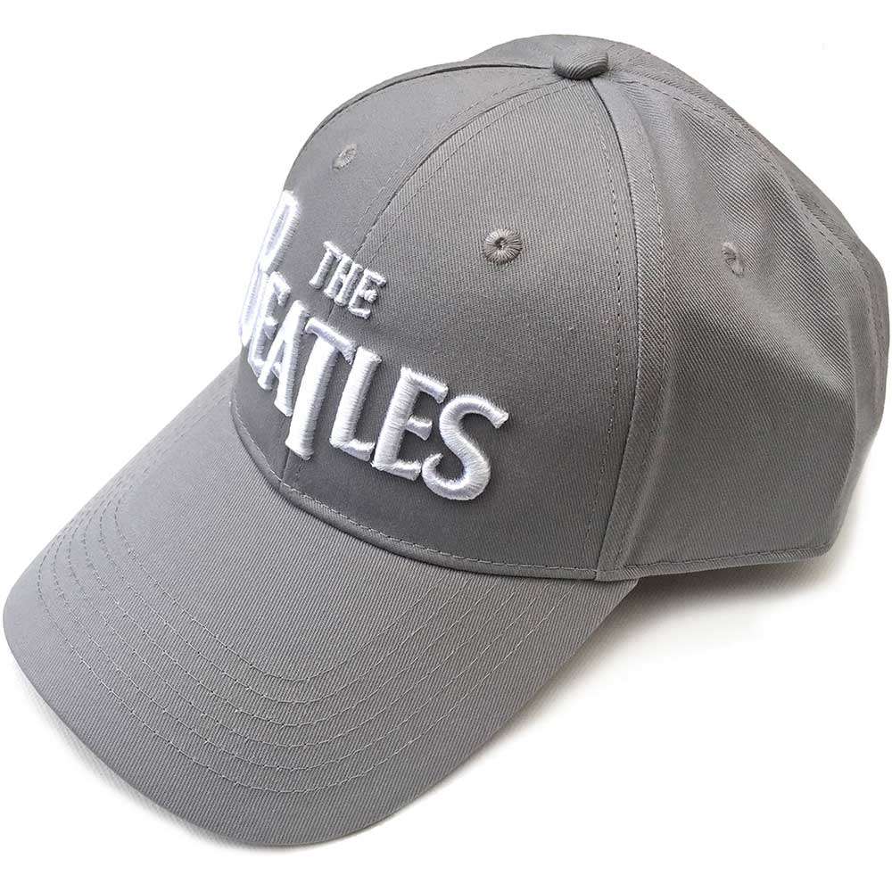 The Beatles Unisex Baseball Cap: White Drop T Logo (Grey) by The ...