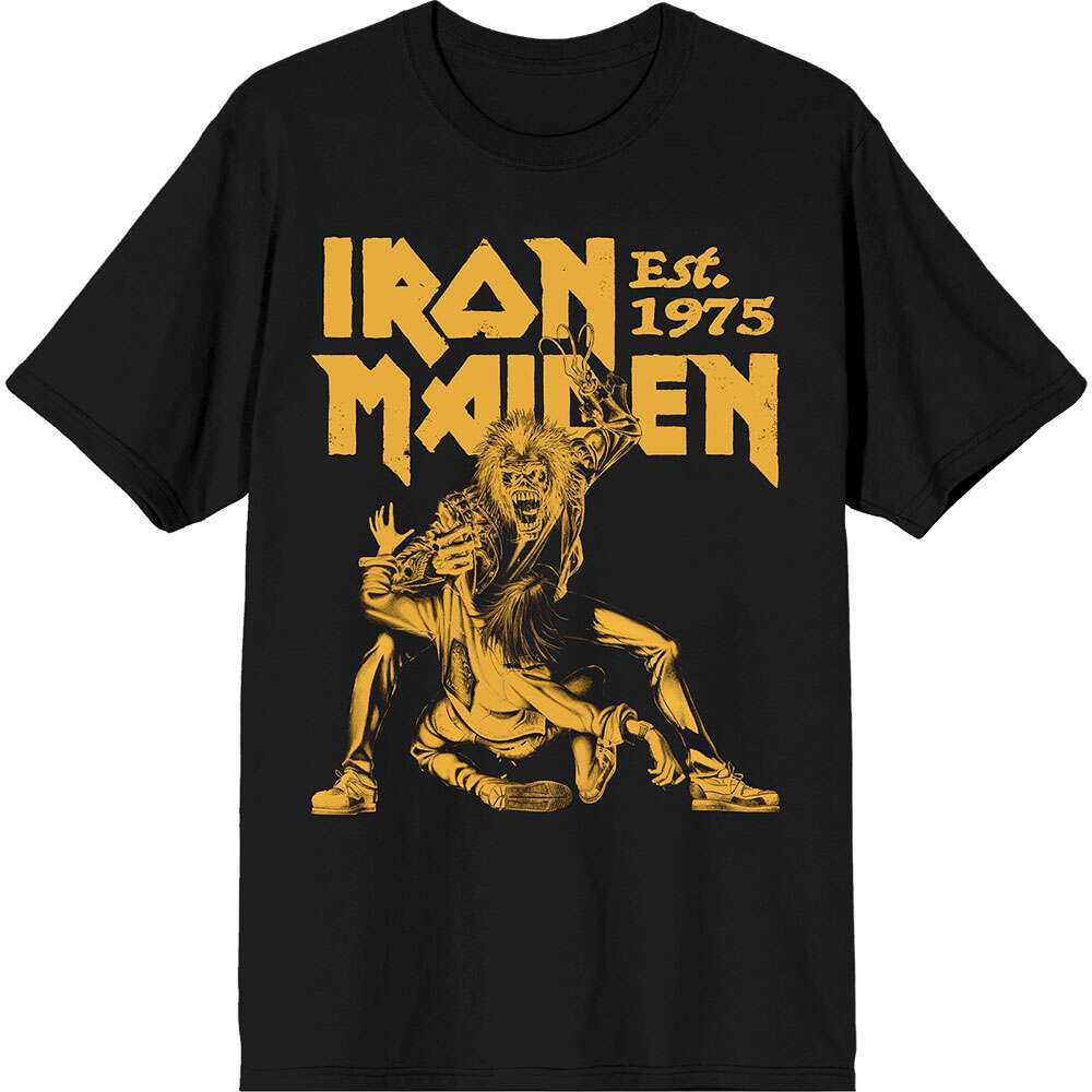 Iron Maiden Unisex T-Shirt: Est. 1975 Claw Yellow Graphic (Black) by ...