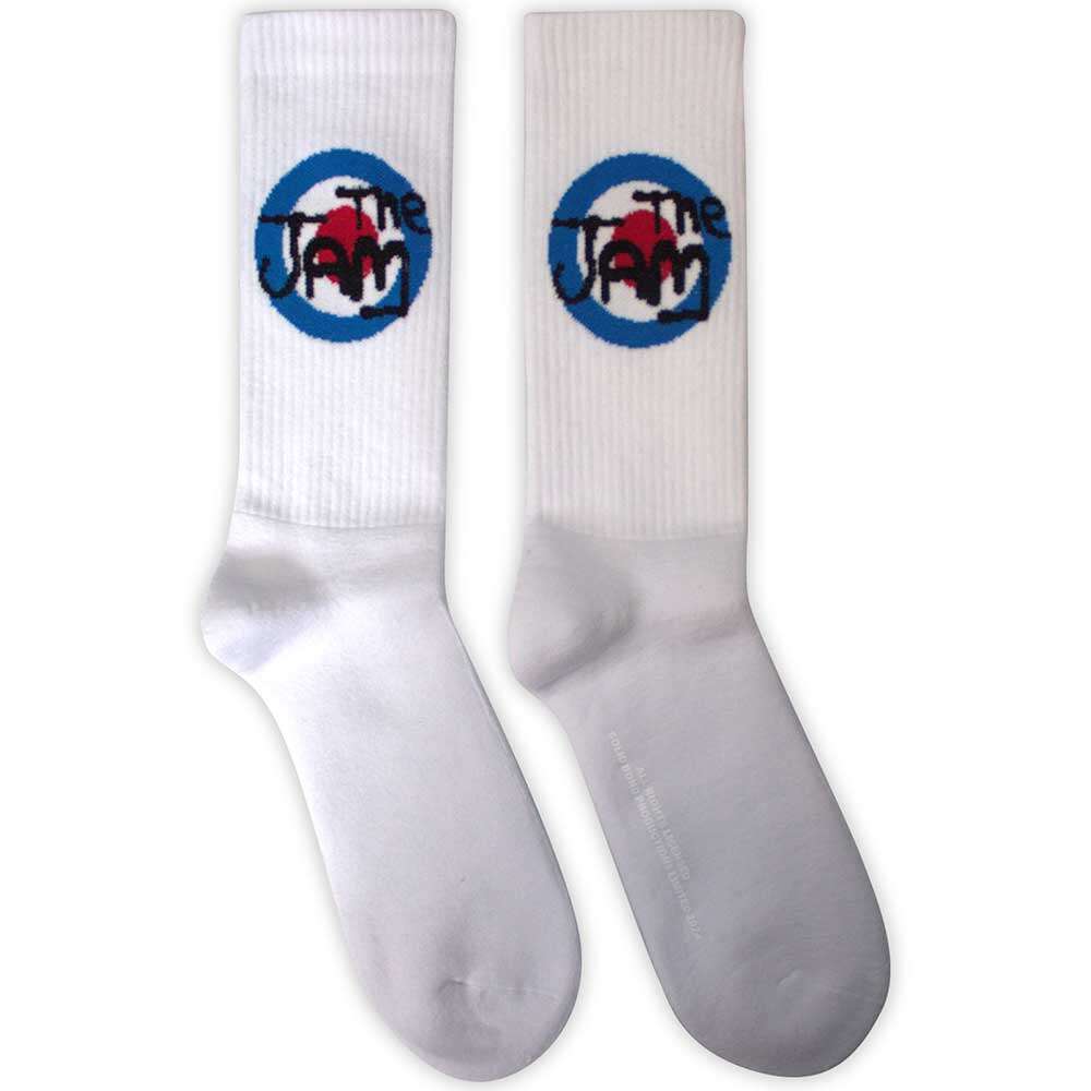 The Jam Unisex Terry Socks: Target Logo (White) (UK Size 7 - 11) by The ...