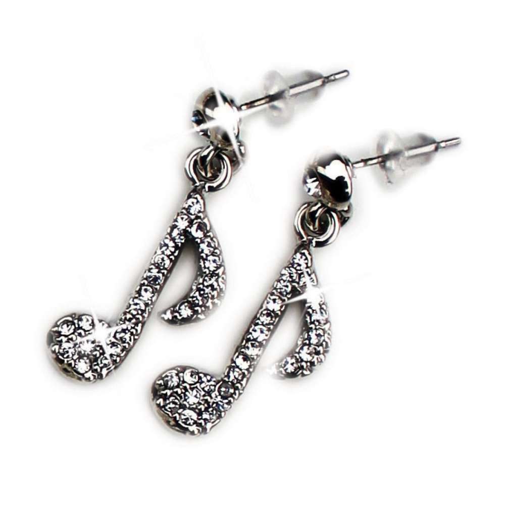 Crystal Quaver Earrings by Jewellery
