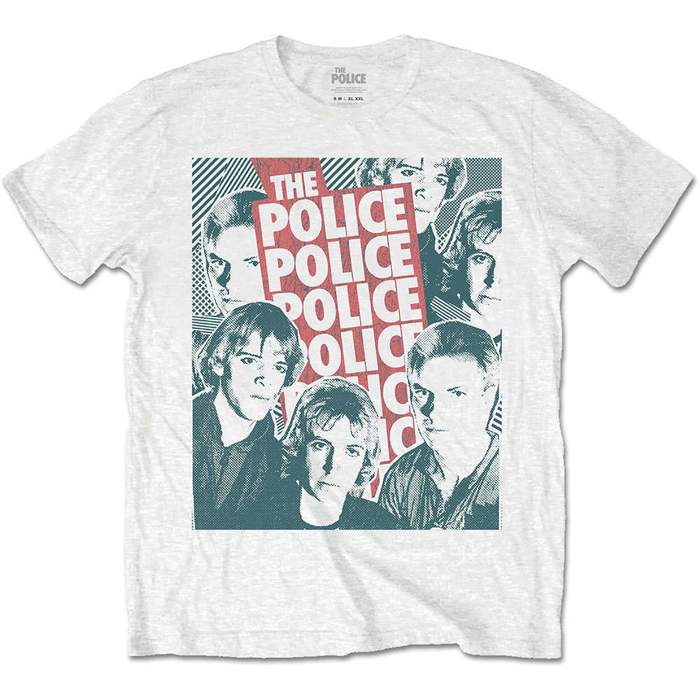 The Police Unisex T-Shirt: Half-tone Faces by The Police