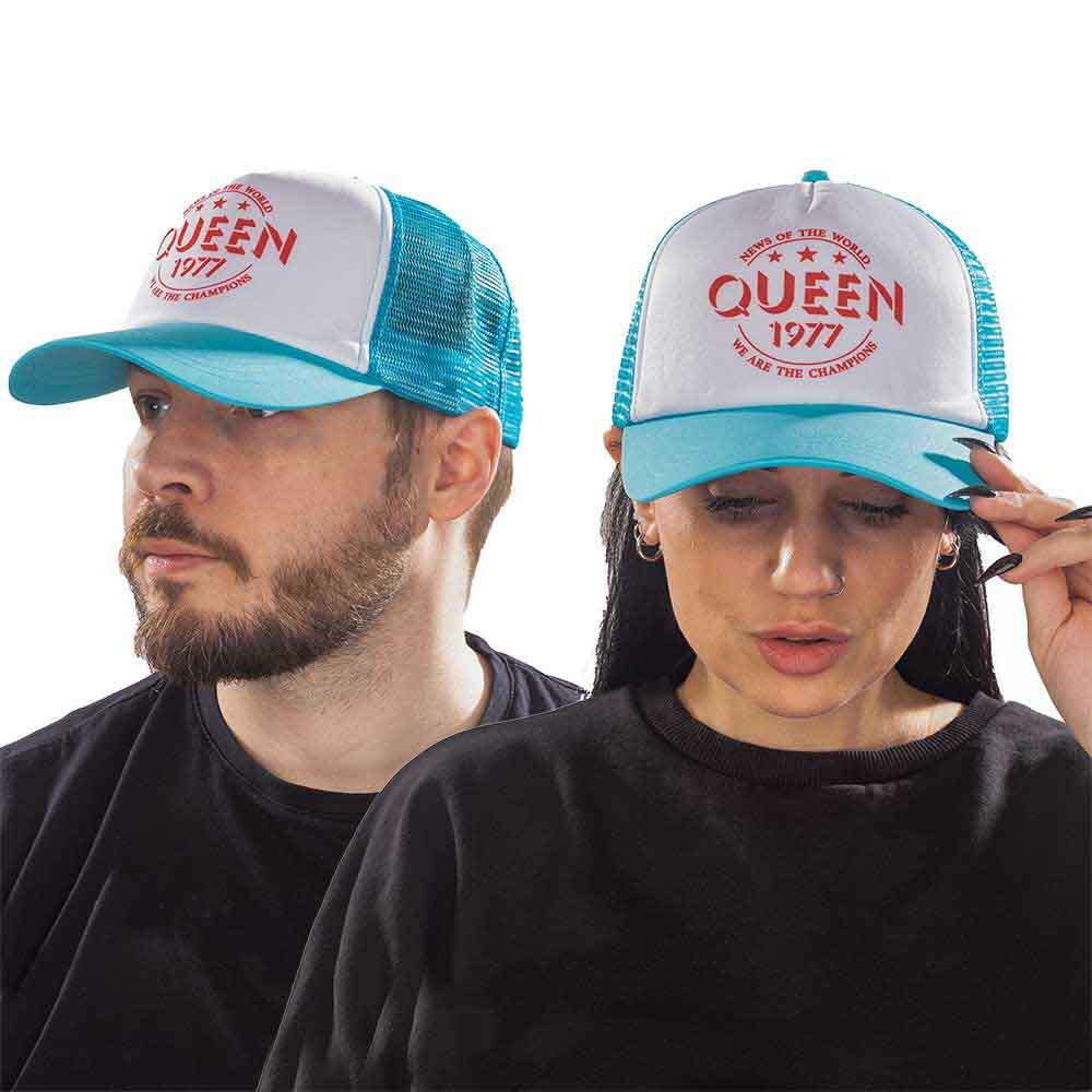 Queen Unisex Mesh Back Cap: Champions 77 by Queen (QUMBCAP02BLW)
